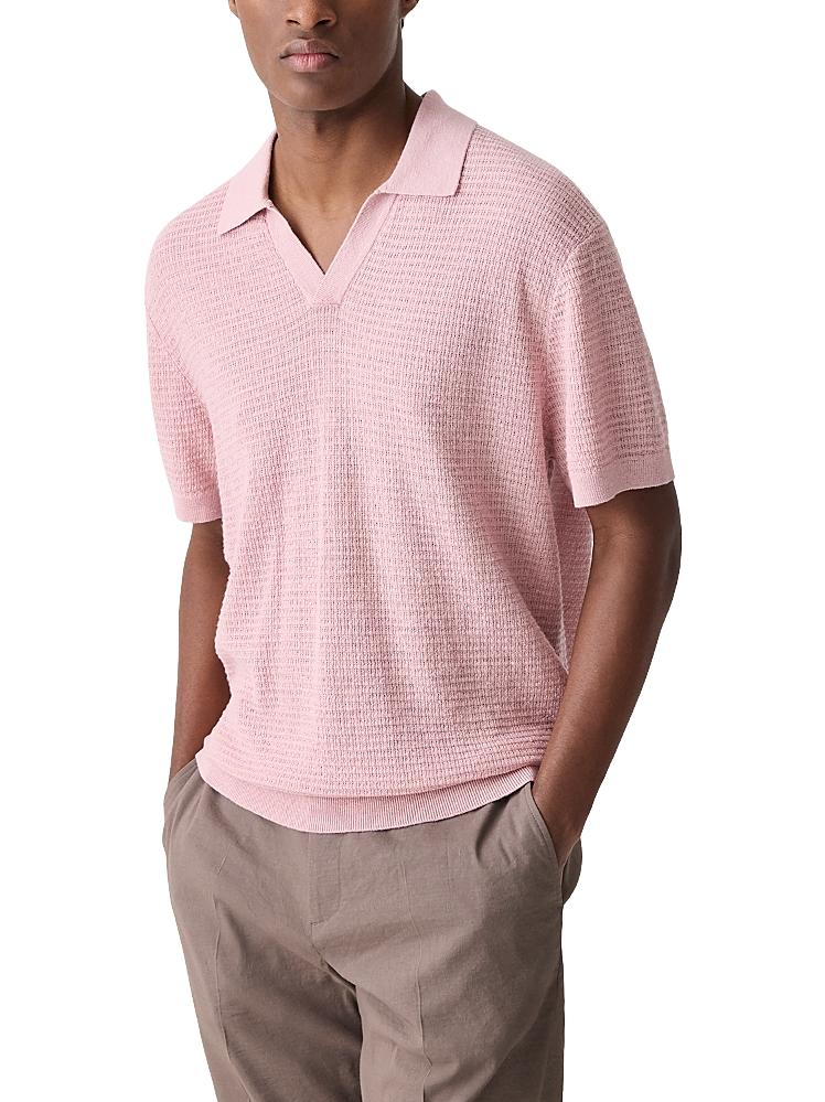 THEORY brenan polo in neo pacific linen